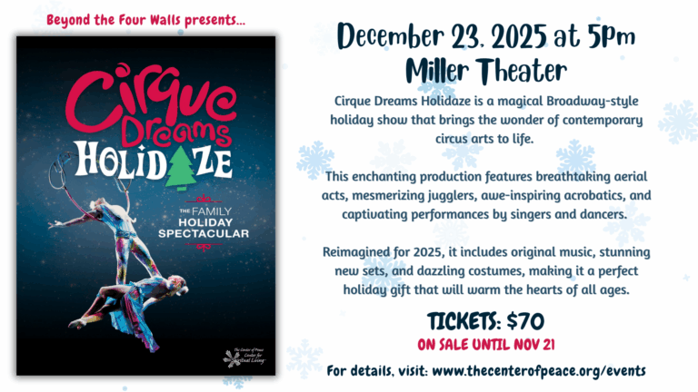 Cirque Dream Holidaze 2025 | The Center of Peace, Center for Spiritual ...